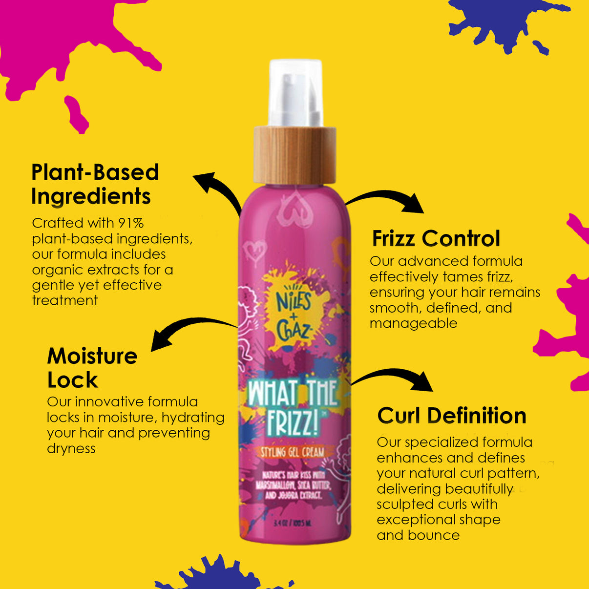 Styling Cream for Curls - Anti-Frizz Gel for Kids • WHAT THE FRIZZ ...